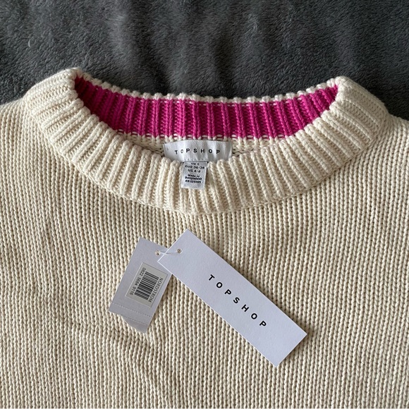 Topshop | Sweaters | Topshop Cream Cropped Sweater | Poshmark